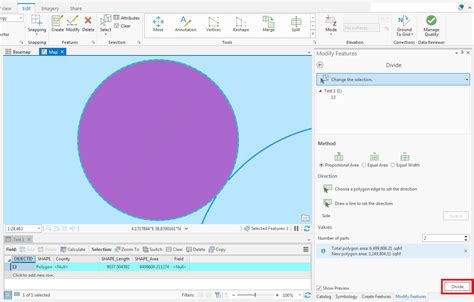 How To Split A Circle Polygon In Half In ArcGIS Pro