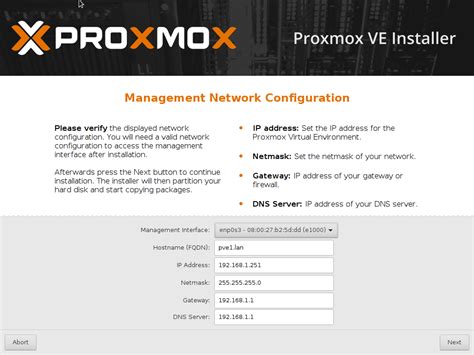 proxmox virtual environment installation