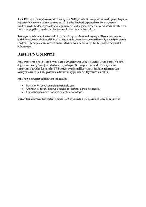 Rust FPS Arttırma pdf DocDroid