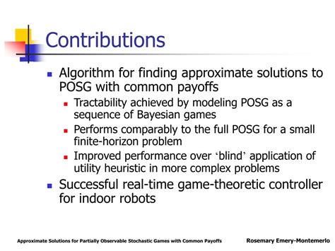 ppt approximate solutions for partially observable stochastic games with common payoffs
