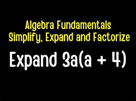 How To Simplify Expand And Factorize YouTube