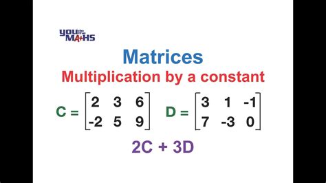 matrices multiplying by a constant youtube