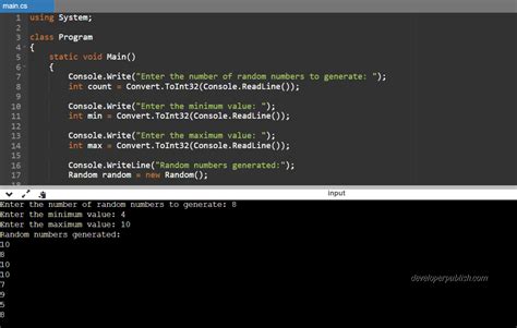 c program to generate random numbers