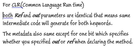 Key Differences Between Ref And Out Parameters In C