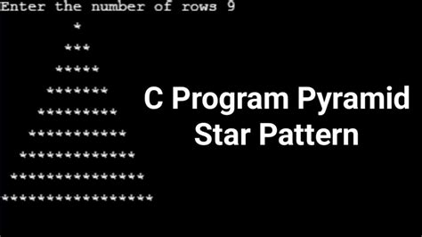 c program pyramid star pattern c program practice question youtube