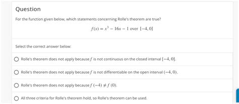 solved for the function given below which statements