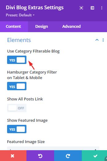 Category Filter Divi Extended Documentation