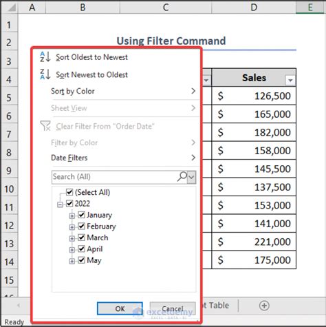 How To Group Dates By Filter In Excel 3 Easy Methods ExcelDemy