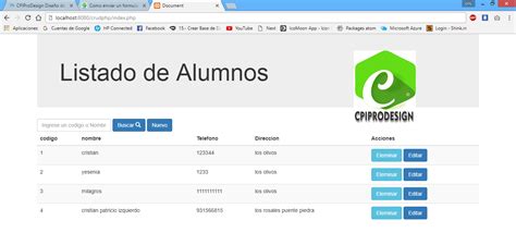 como crear un crud en php con mysql y bootstrap images