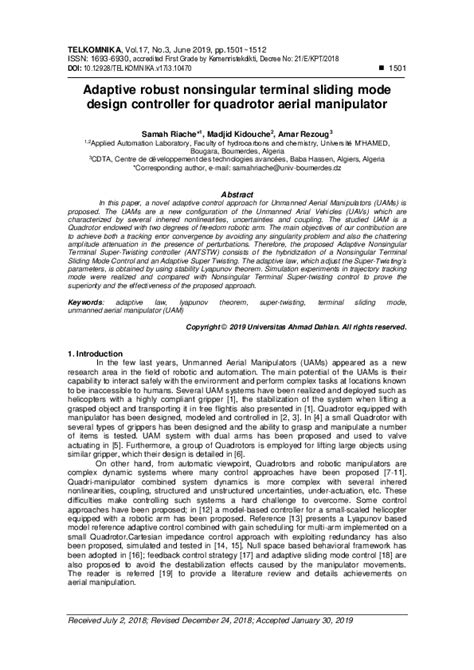 pdf barrier function adaptive nonsingular terminal sliding mode control approach for quad
