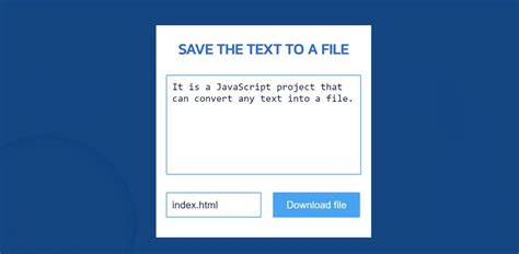 save textarea text to a file using javascript