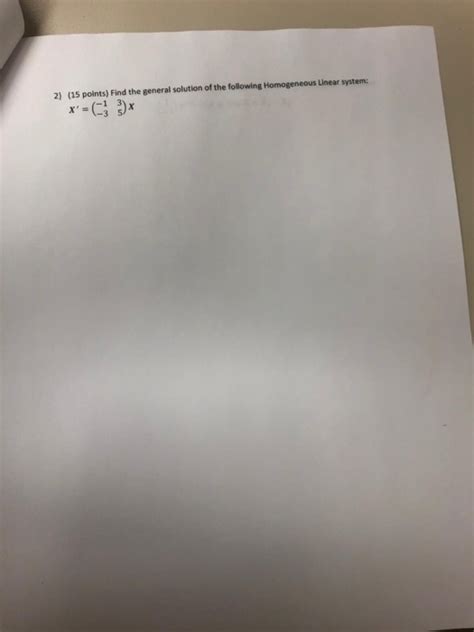 solved 2 15 points find the general solution of the