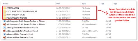 how to get all filenames in folder in excel excel unlocked