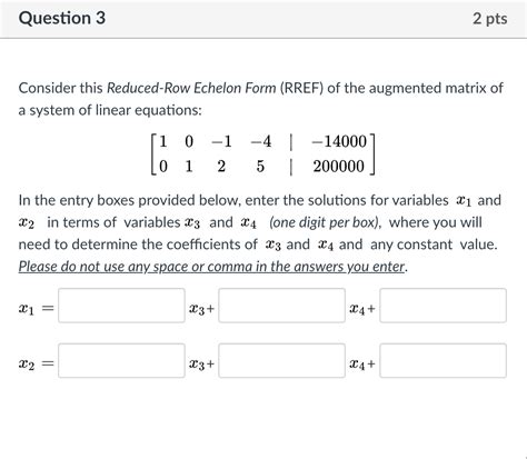 solved question 3 2 pts consider this reduced row echelon