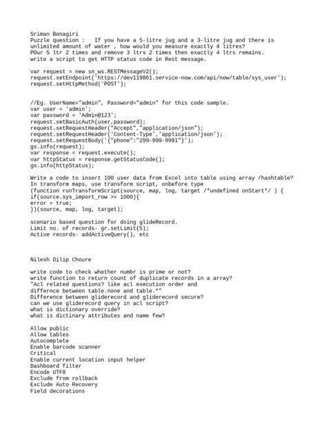 analyzing status codes and inserting user records via rest and scripting in servicenow
