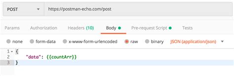Array Of Json In Postman