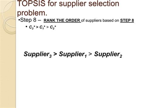topsis a multi criteria decision making approach