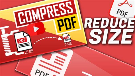 how to compress pdf file size reduce size of pdf file without losing quality youtube