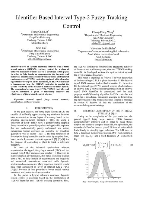 pdf identifier based interval type 2 fuzzy tracking control published in ieee international