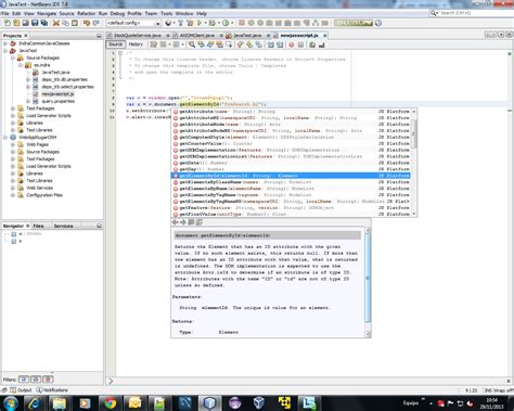 java javascript on netbeans scarce code support features stack overflow