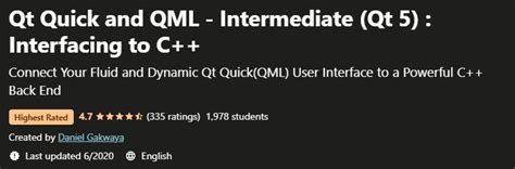 Qt Quick 和 QML 中级 Qt 5 与 C 的接口 Qt Quick and QML Intermediate