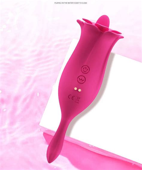Sex Toy 7 Licking And Vibration Modes Night Lily Tongue Licking Double Ended Vibrator Vibrator