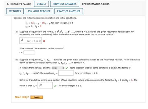 solved consider the following recurrence relation and