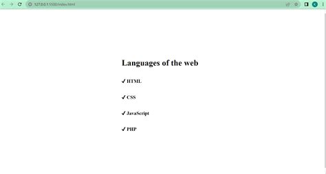 Checkmark Symbol HTML For Checkmark Unicode