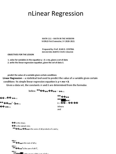 linear regression pdf regression analysis linear regression