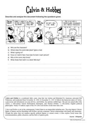 122 Comic English ESL Worksheets Pdf Doc