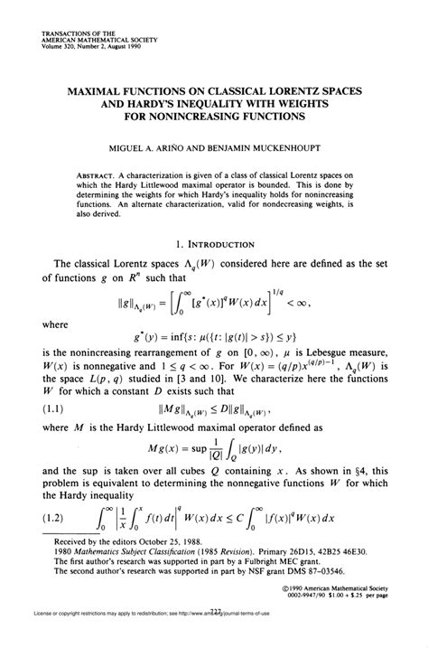 pdf maximal functions on classical lorentz spaces and hardy s inequality with weights for