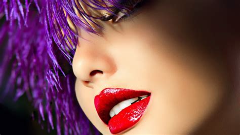 Brown Hair Lipstick Girl Illustration Body Part Indoors Close Up One Person Beautiful