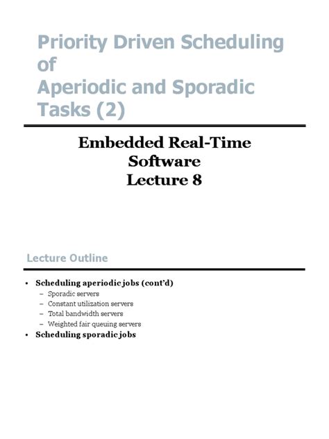 rtsys lecture note ch08 priority driven scheduling of aperiodic and sporadic tasks download