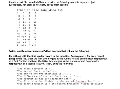 solved using the fraction class in python to read a data