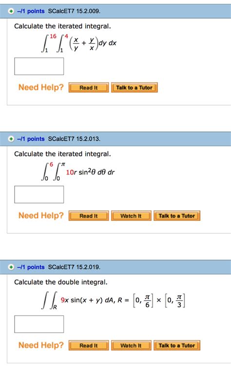 solved calculate the iterated integral integral 1 16