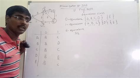 1 11 minimization of dfa with examples 1 toc flat youtube