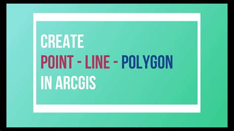 ArcGIS Operation Create Point Line Polygon Shapefile In 3 Minutes