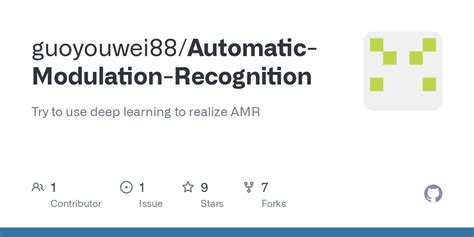 github guoyouwei88 automatic modulation recognition try to use deep learning to realize amr