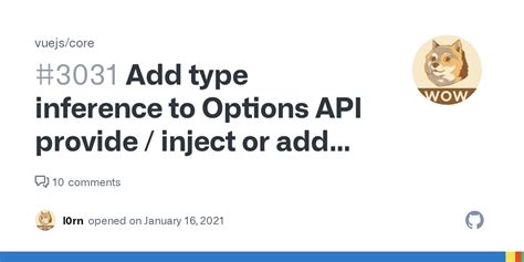 Add Type Inference To Options Api Provide Inject Or Add Docs For Not