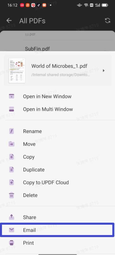 quick guide steps to send pdf via email to android updf