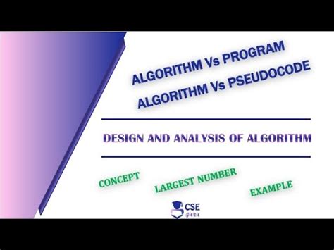 Algorithm Vs Program Algorithm Vs Pseudocode Lec 6 Design