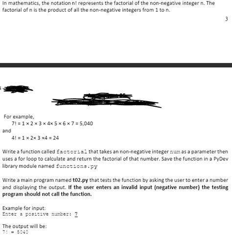 solved in mathematics the notation n represents the factorial of the non negative integer n