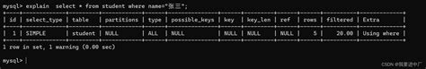 mysql 索引 sql优化 sql索引优化等级ref range csdn博客