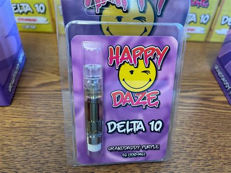 Lot Six Happy Daze Delta 10 Cartridges With Display