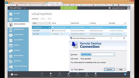How To Connect To A Virtual Machine In Microsoft Azure Using RDP YouTube
