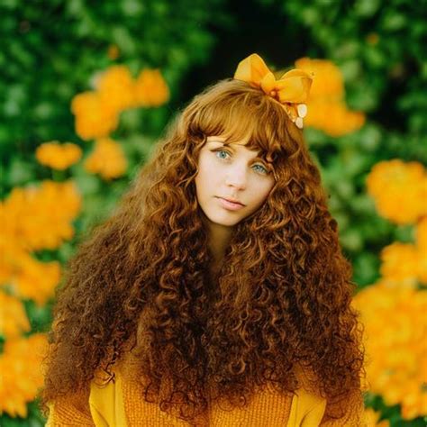 Fair Complected Female Woman Curly Hair Blonde Openart