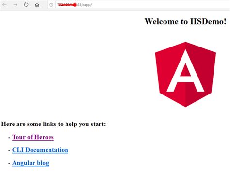 deploy an angular application on iis