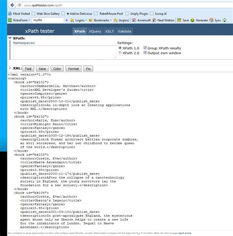 Online XPath Tester