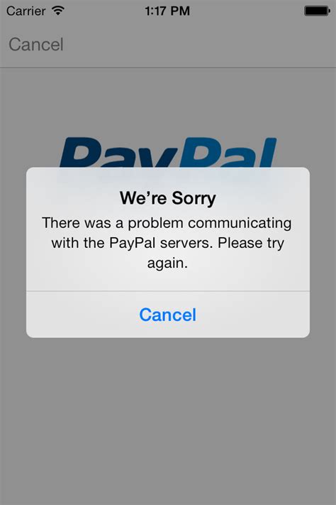 ios paypal error when remove setenviroment stack overflow