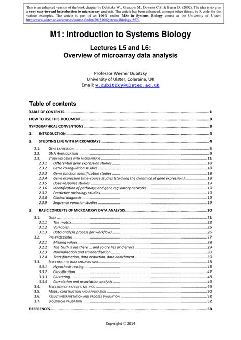 pdf introduction to microarray data analysis